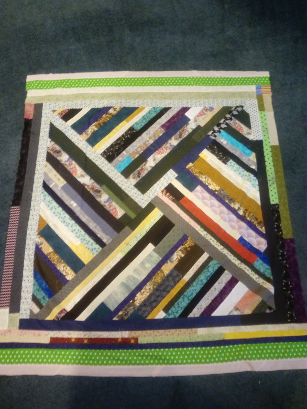 Made with my two hands: Strip patchwork quilt top finished