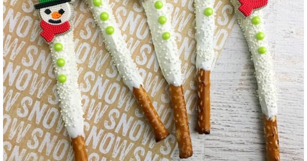 Learning and Exploring Through Play: Snowman Pretzel Rod Snacks