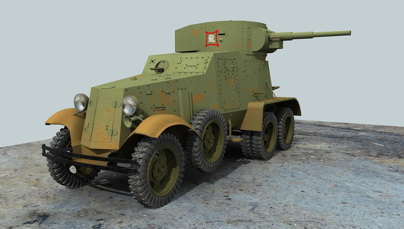 SketchUP Power 草圖力量: BA6 Madium Armored Car 抗戰時的國軍裝甲車