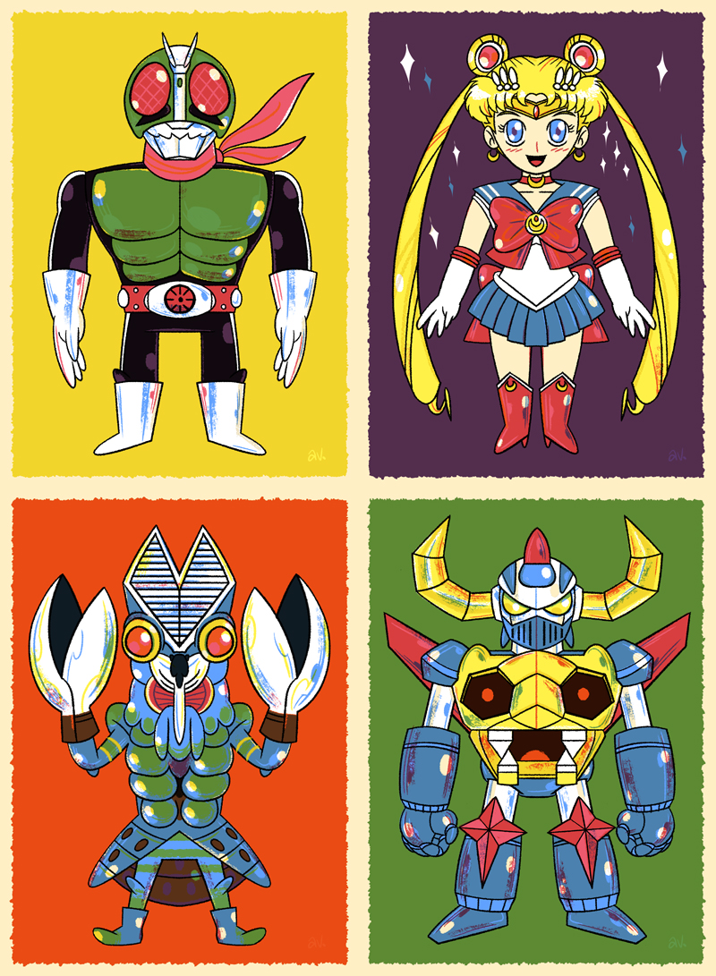::Art of ALDEN VIGUILLA::: Tokusatsu Prints- Kamen Rider, Ultraman ...