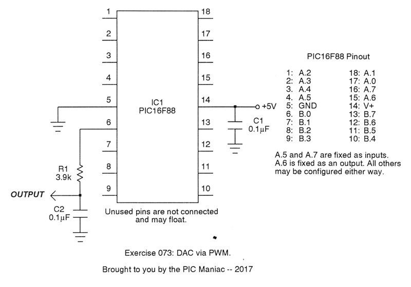 PIC Projects in Pascal: 8-Bit DAC via PWM