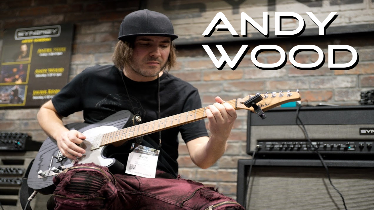 Andy Wood: Shredding at Synergy Amps with Suhr guitar NAMM 2018