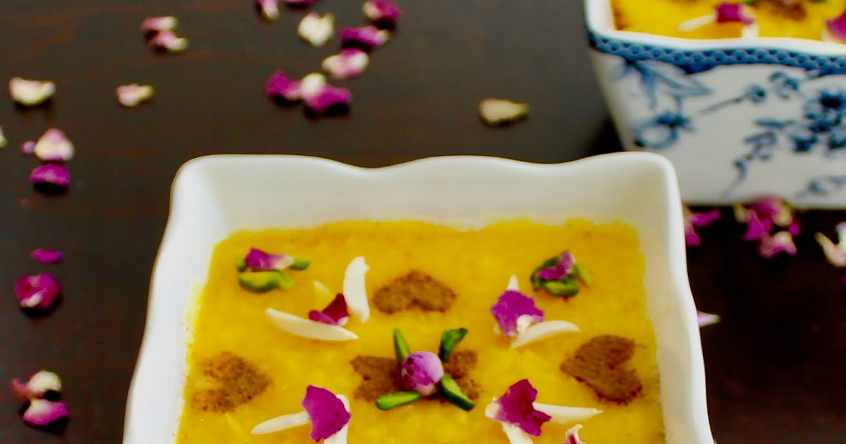 Sholeh zard (Persian Sweet Rice Pudding with Saffron and Rose Water)
