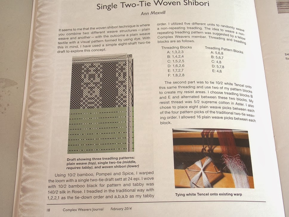 WEAVING FOR FUN: Complex Weavers Journal, February 2014