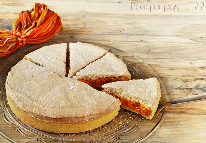 Pourquoi pas .... ??: Tarte macaronée Abricot, Amande & Citron confit ...