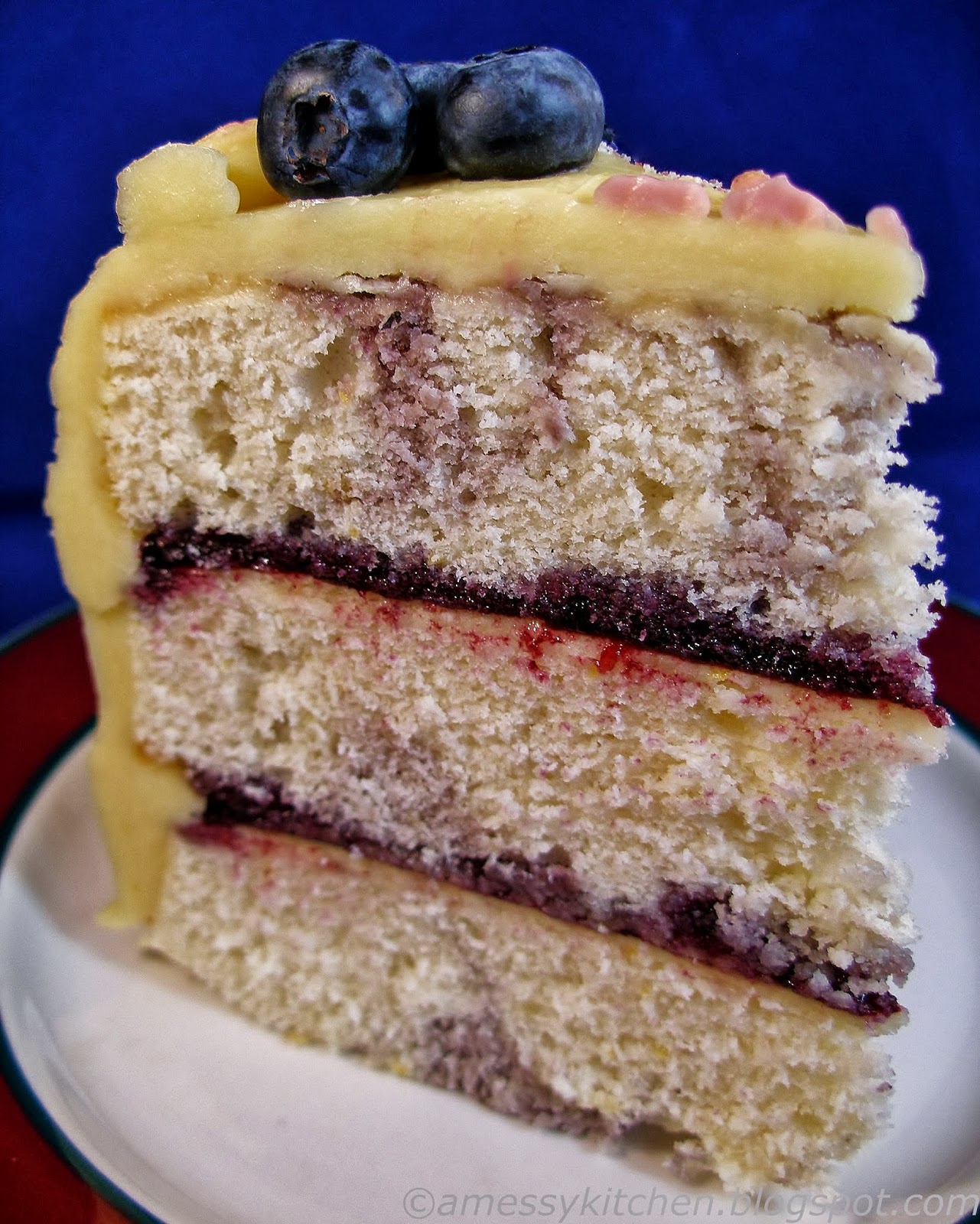 Lemon Blueberry Marble Cake - Sky High