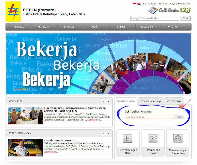 CARA CEK TAGIHAN LISTRIK SECARA ONLINE DI INTERNET | SHARING AND SHARE ...