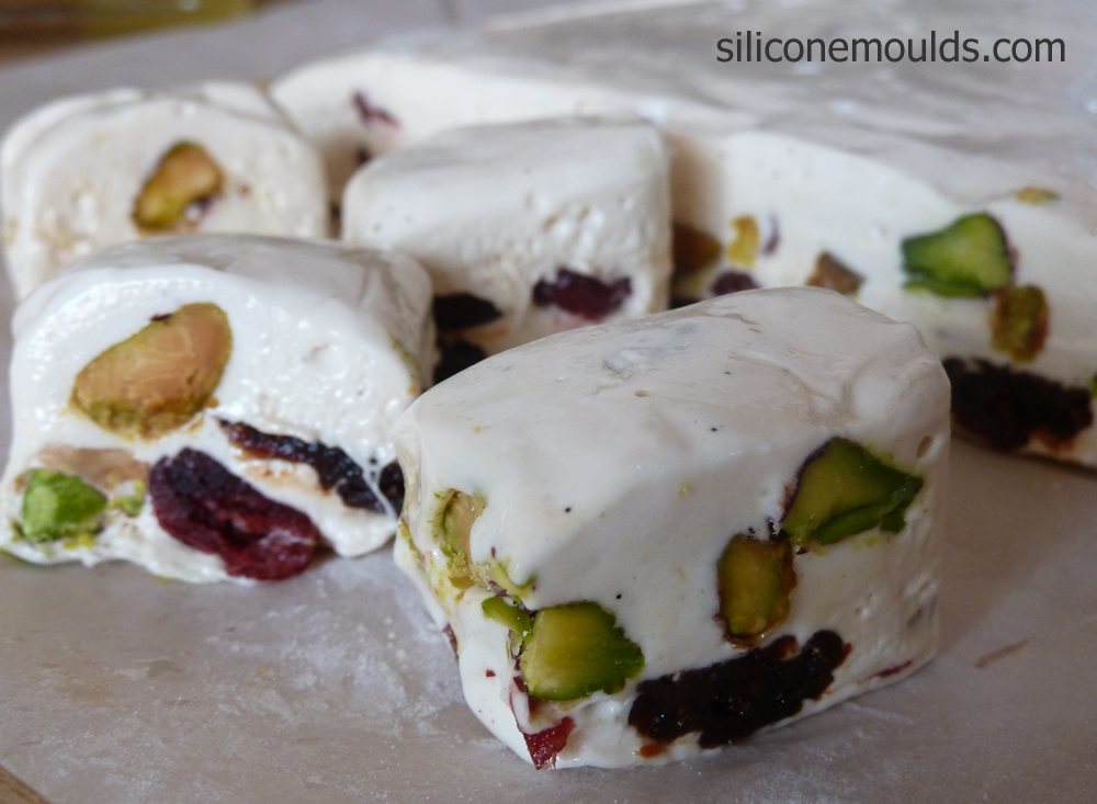 SiliconeMoulds.com Blog: Honey, Vanilla & Pistachio Nougat