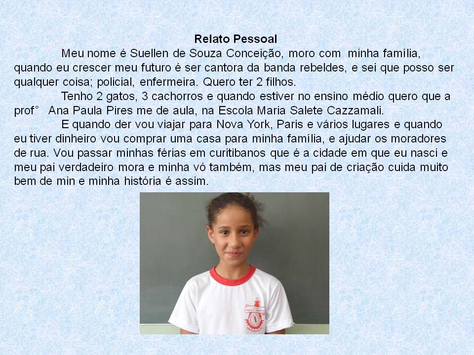 Exemplos De Relatos Pessoais - FDPLEARN