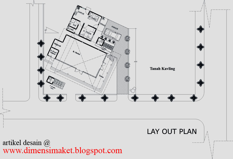 Desain Masjid & Musholla 001 : Contoh Gambar Desain Musholla 2 lt ...