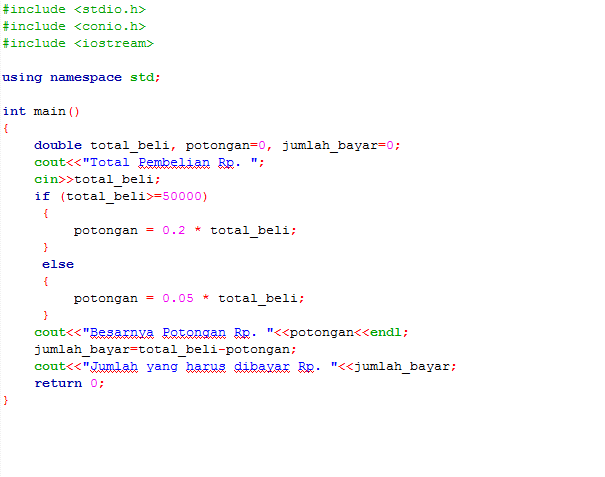 Percabangan dalam program C++ - Science Century 21