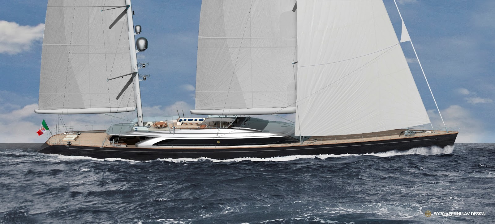 Megayacht Global: Perini Navi Turn The Hull Of New 70m