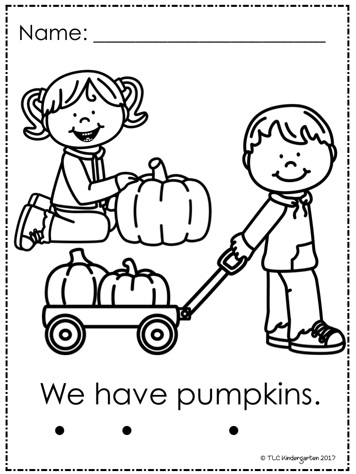 TLC Kindergarten: Pumpkin Coloring Pages