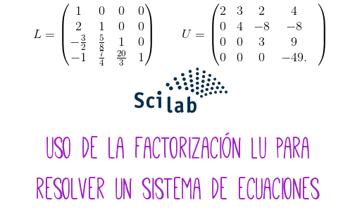 Uso de la factorización LU para resolver un sistema de ecuaciones