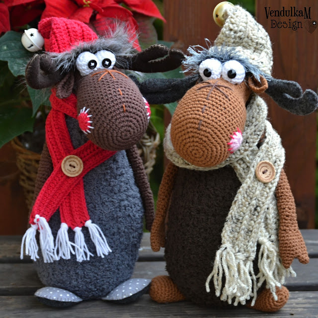 Bob - crocheted moose - Magic with hook and needles