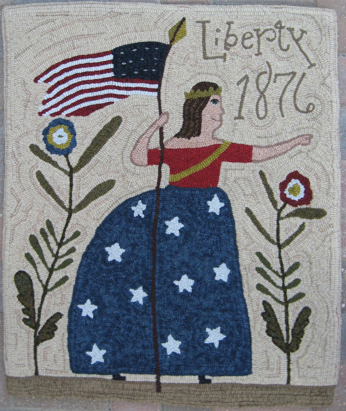 Kris Miller from Spruce Ridge Studios: Rug Of The Day - Lady Liberty