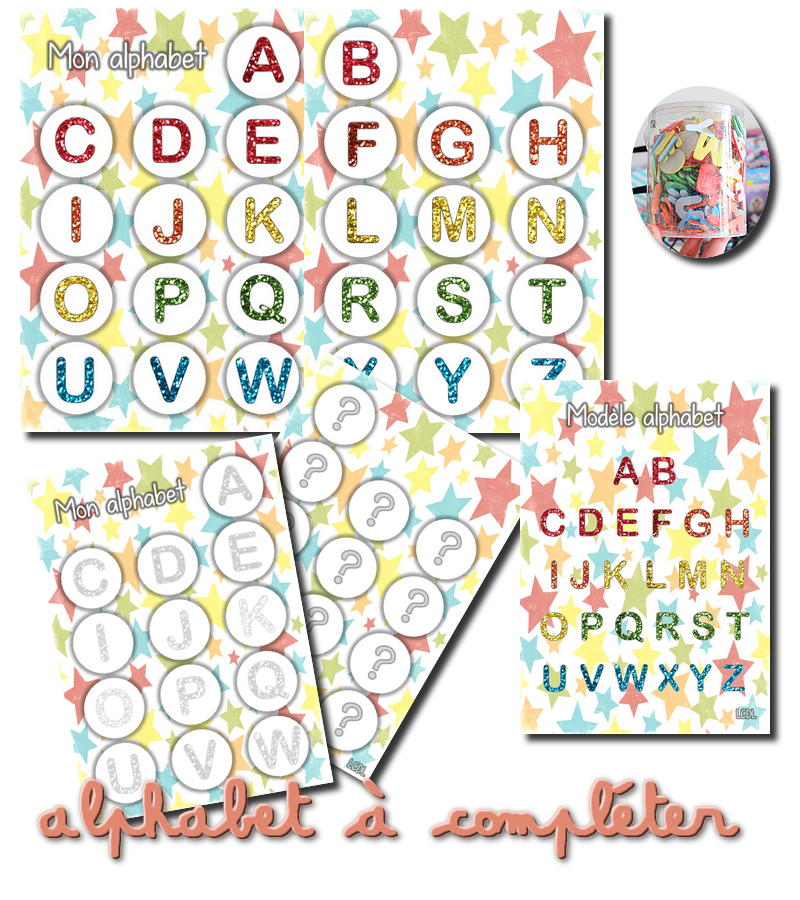 La maternelle de Laurène: Alphabet à compléter / reconstituer HEMA