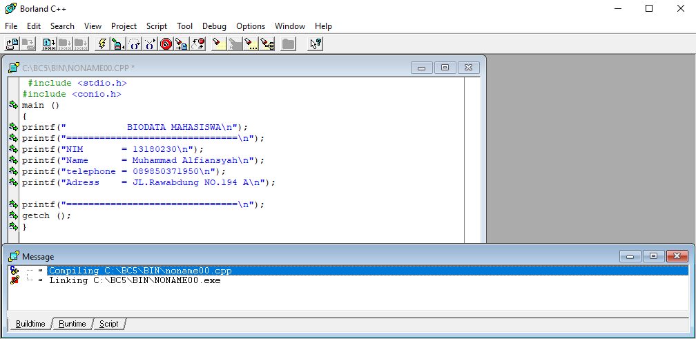 BISMILLAHIROHMANIROHIM: MEMBUAT PROGRAM SEDERHANA MENGGUNAKAN BORLAND ...