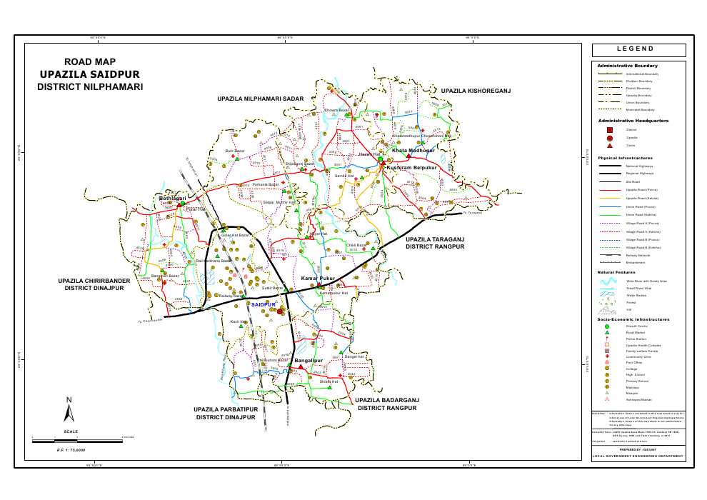 Mouza & Land Use Maps of Saidpur Upazila, Nilphamari, Bangladesh ...