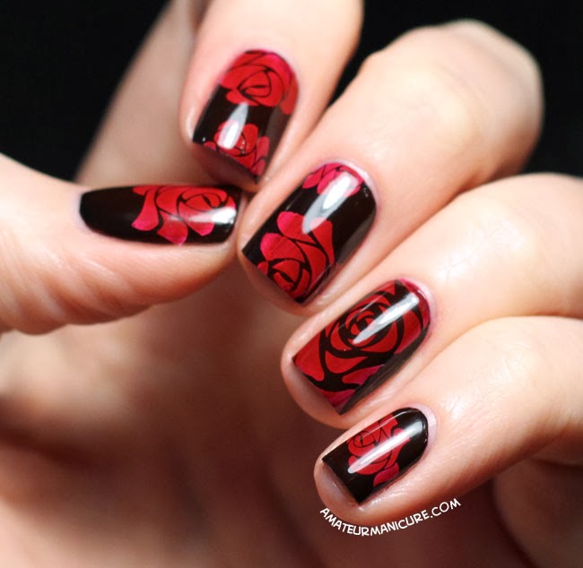 Amateur Manicure : A Nail Art Blog: Painting the Roses Red
