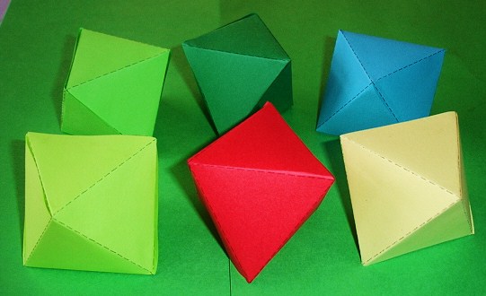 Learning Ideas - Grades K-8: Making Octahedron Shaped Ornaments