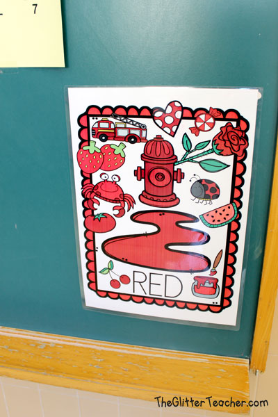 Posters imprimibles de los colores en inglés, castellano y catalán ...