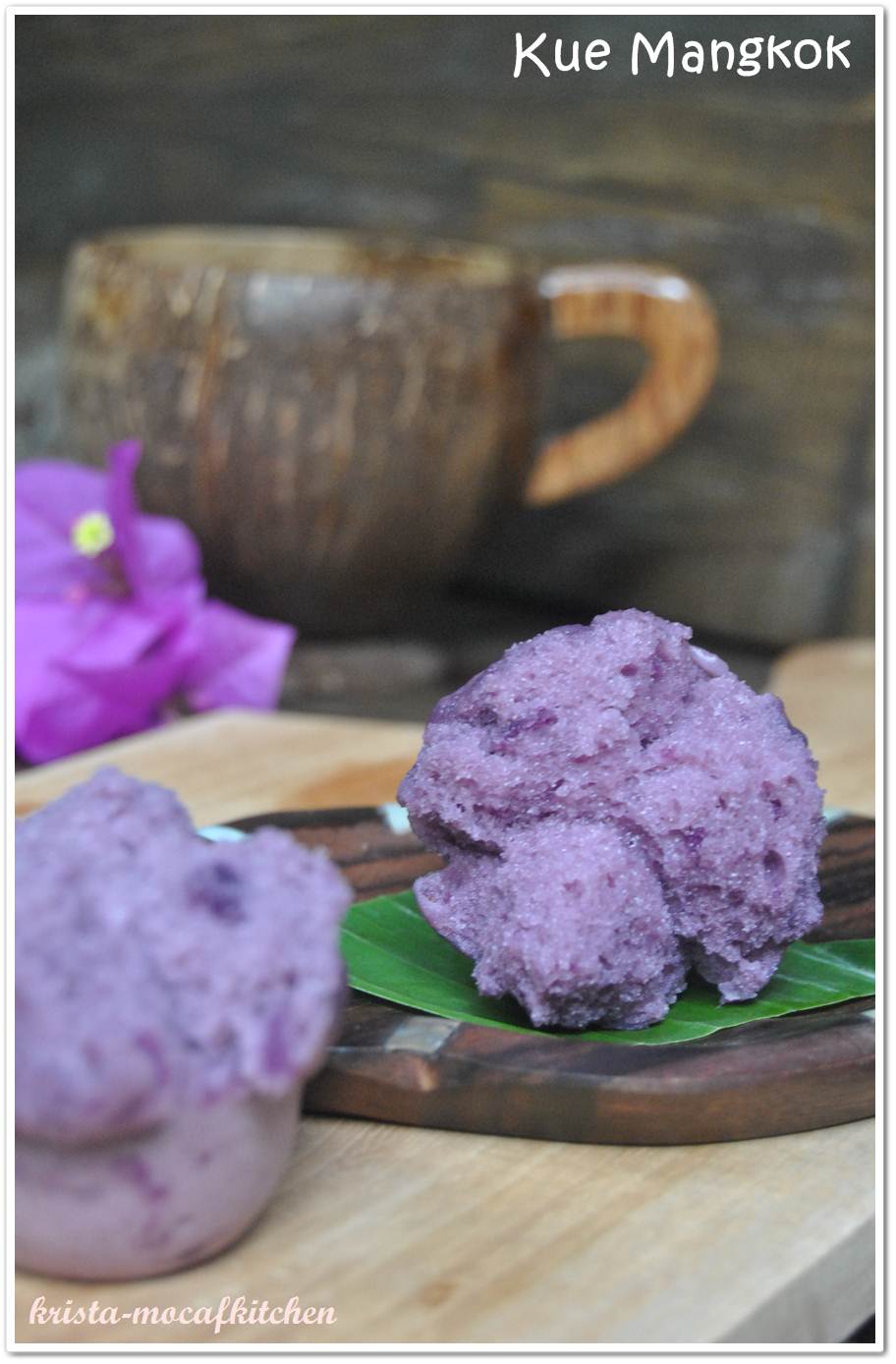 KRISTA MOCAF KITCHEN: Kue Mangkok Ubi Ungu - Indonesian Traditional Snack