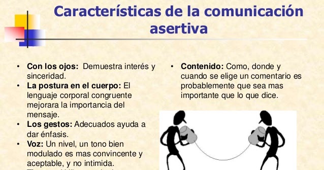 algunas características de la comunicación asertiva