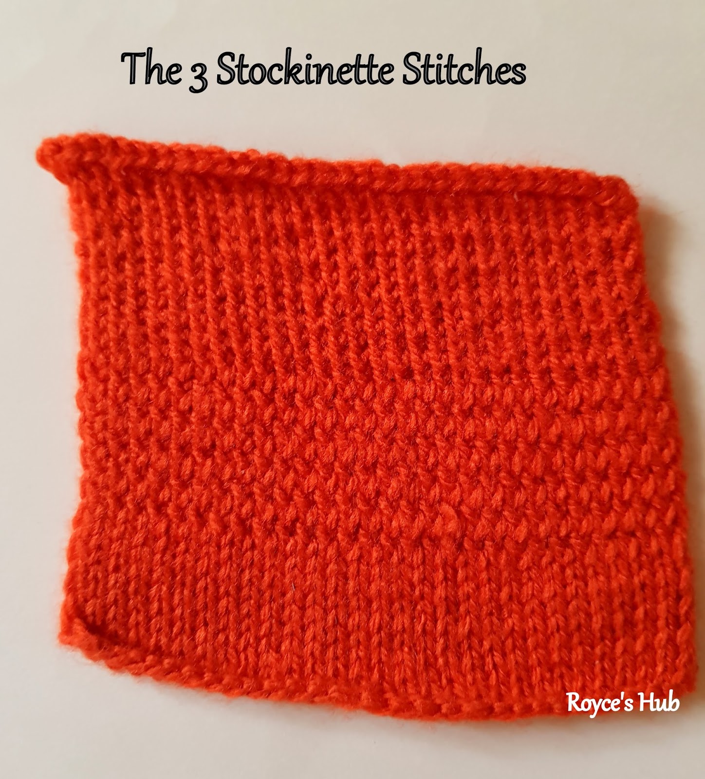 Royce's Hub: Twisted Stockinette and Double Twisted Stockinette Stitch