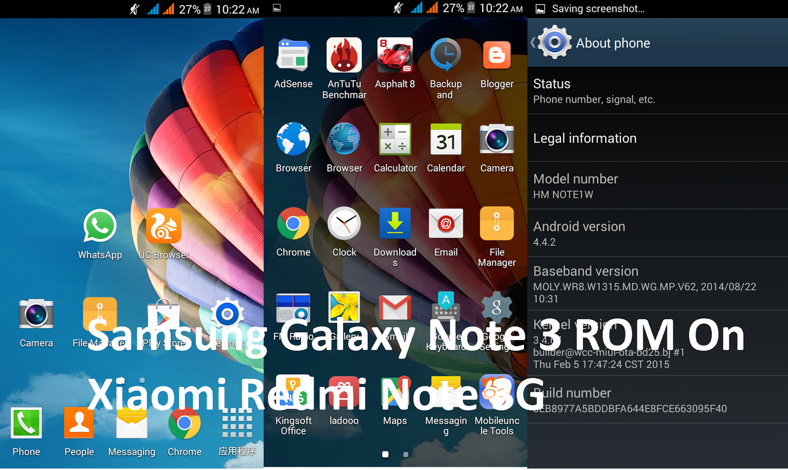 Samsung Note 3 ROM On Redmi Note 3G (Full Review+Download Links ...