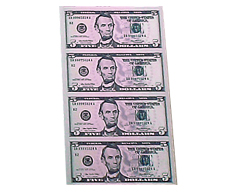 BEP Collectible Currency: Series 2009 $5 Uncut Currency Sheets (San ...