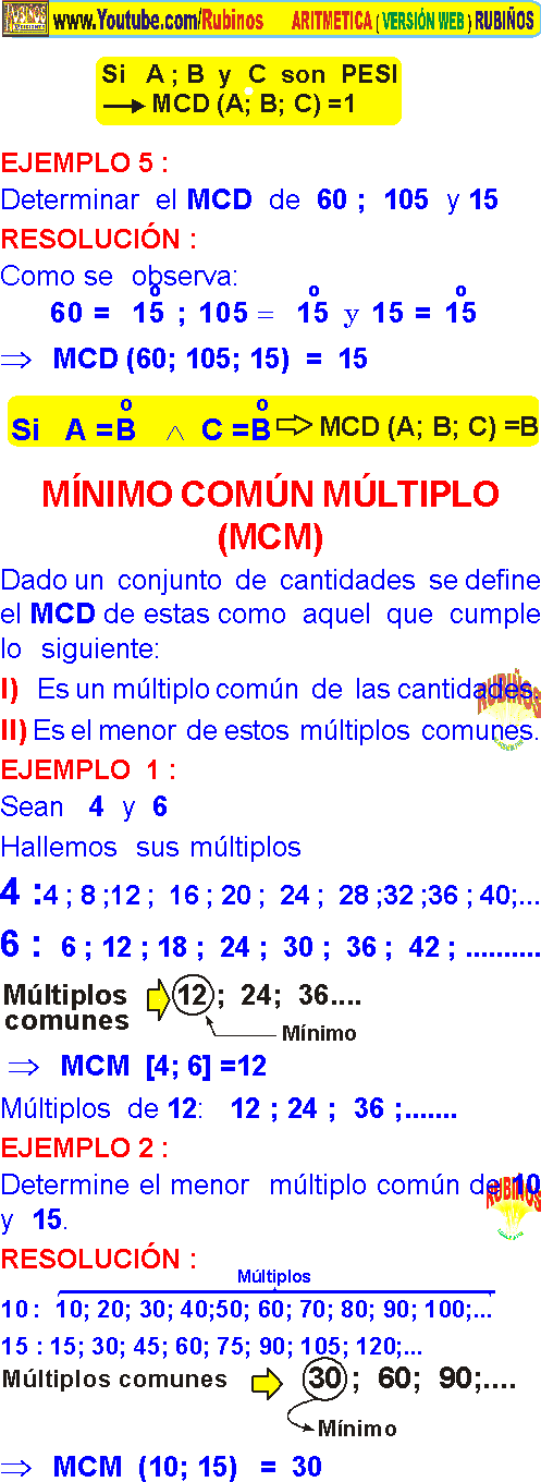MCD Y MCM EJERCICIOS RESUELTOS PDF