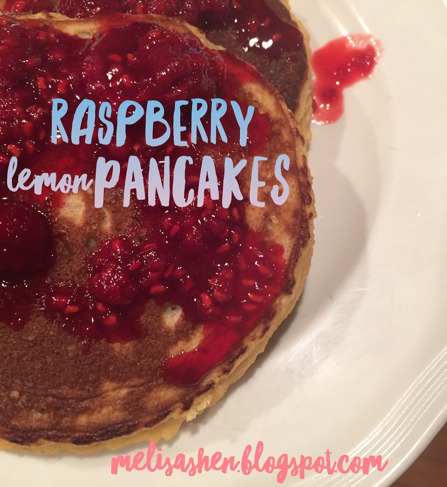 Raspberry-lemon paleo pancakes