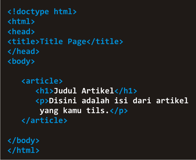 Membuat Artikel Dengan HTML