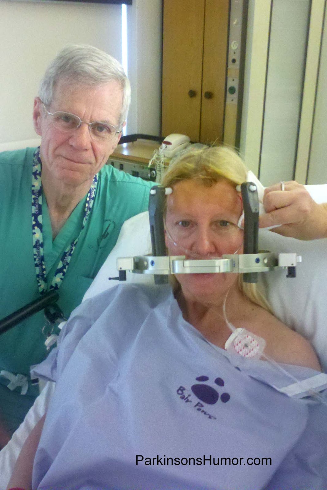 Parkinson's Humor: Parkinson's DBS Surgery Day