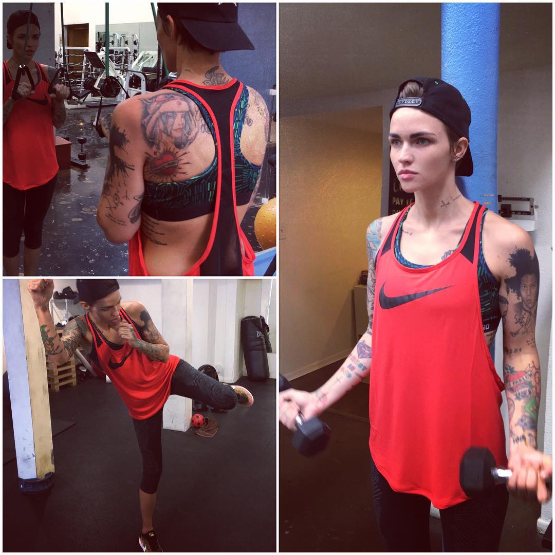 Ruby Rose Shows Off Her Killer Abs While Going Beast Mode at the Gym
