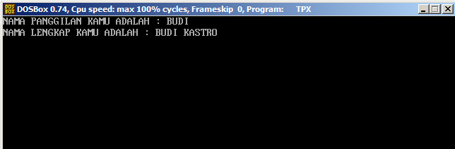 Kode Program: VARIABEL PADA PASCAL