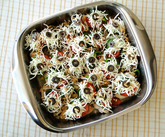 Chicken with cheese and pesto