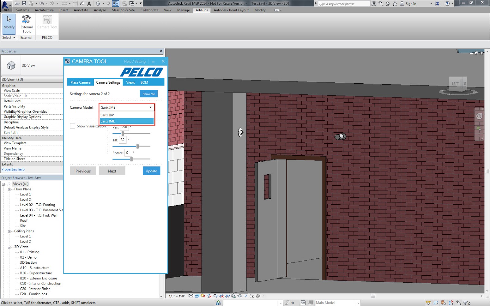 Revit Add-Ons: Free Pelco Camera Plugin for BIM