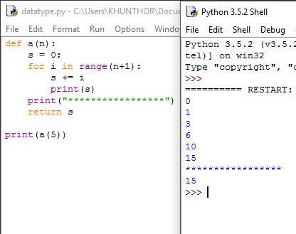 Python: Function