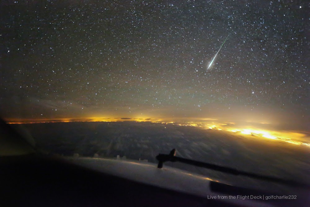 Live from the Flight Deck: The Geminid meteor shower at Flight Level 380