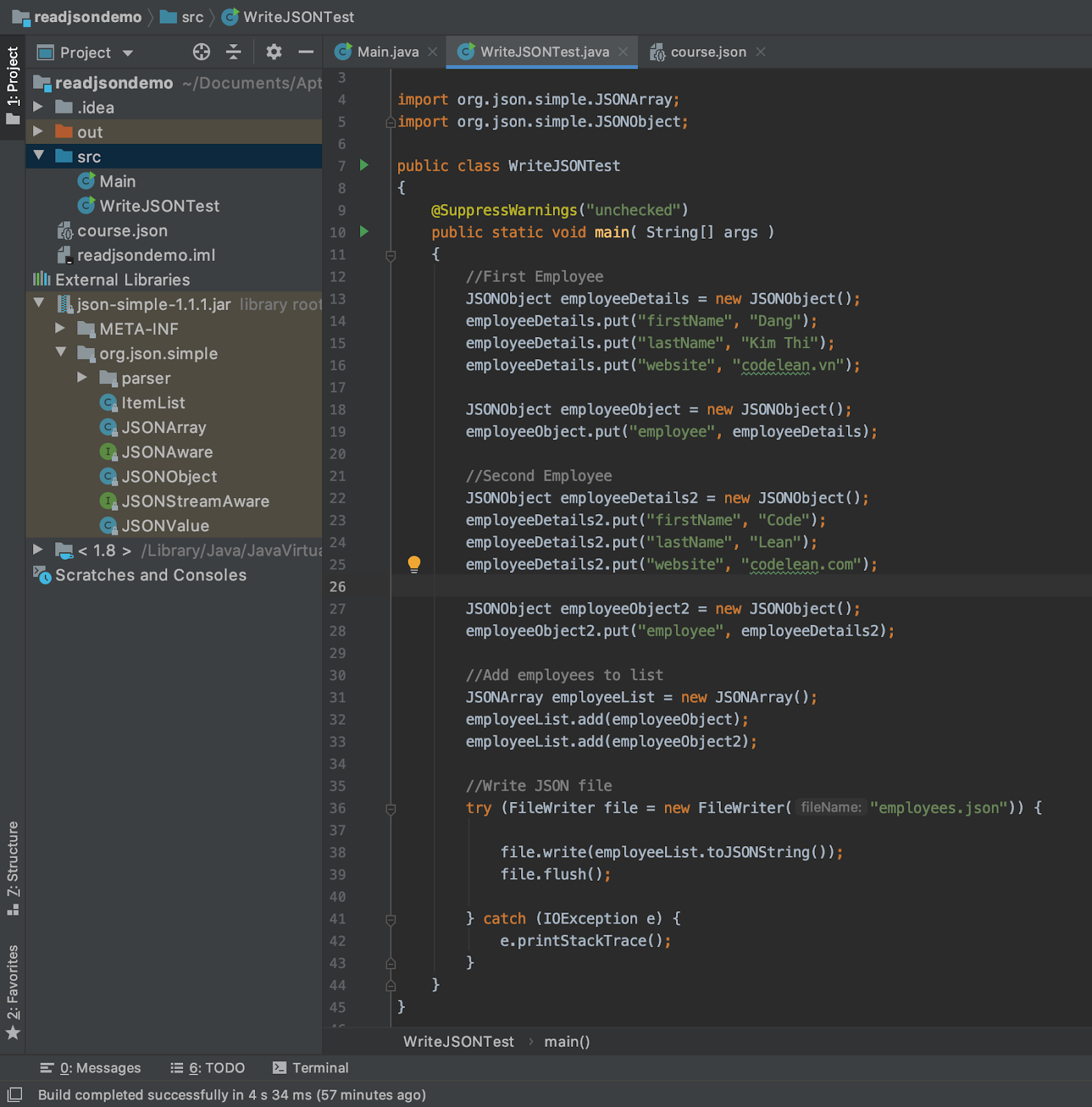 Mlj13 Đọc Ghi File Json Trong Java