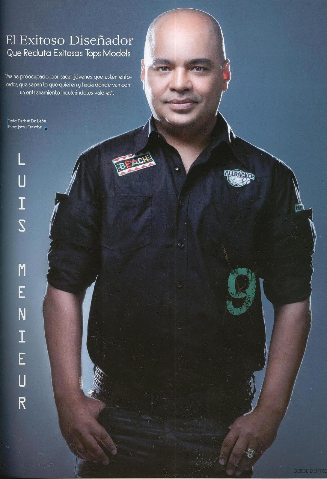 Designer Luis Menieur for Somos Magazine | Dominican Fashion Models