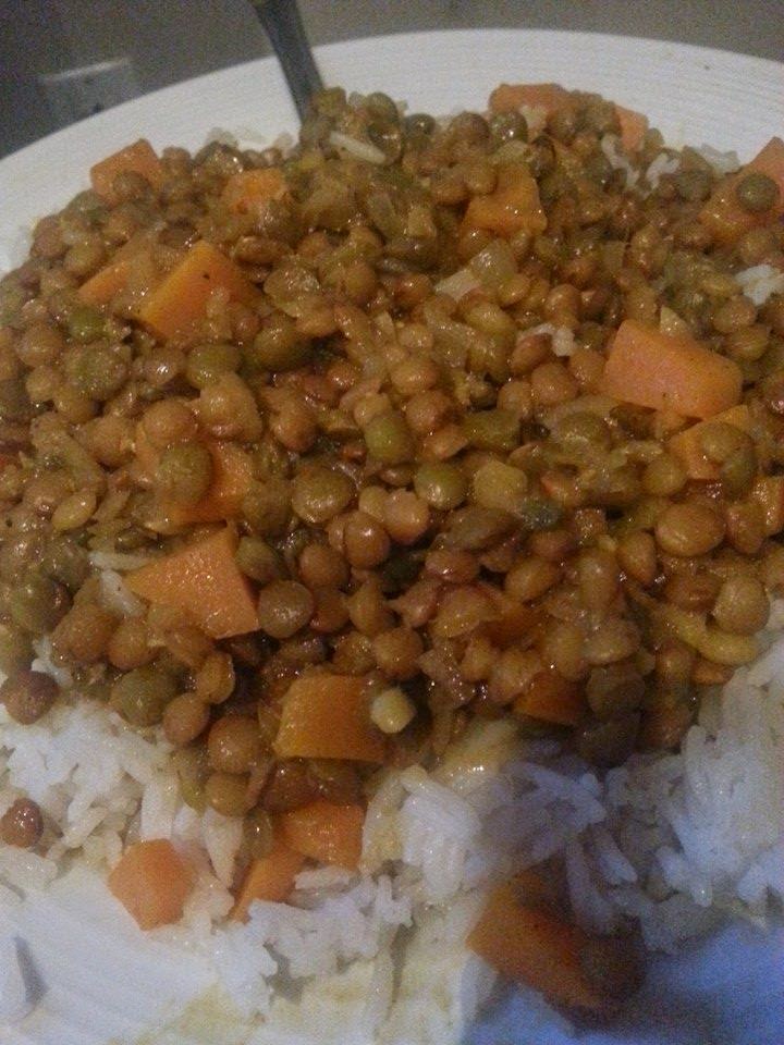 La cuisine de mamali : Dhal de lentilles brunes et patates douces