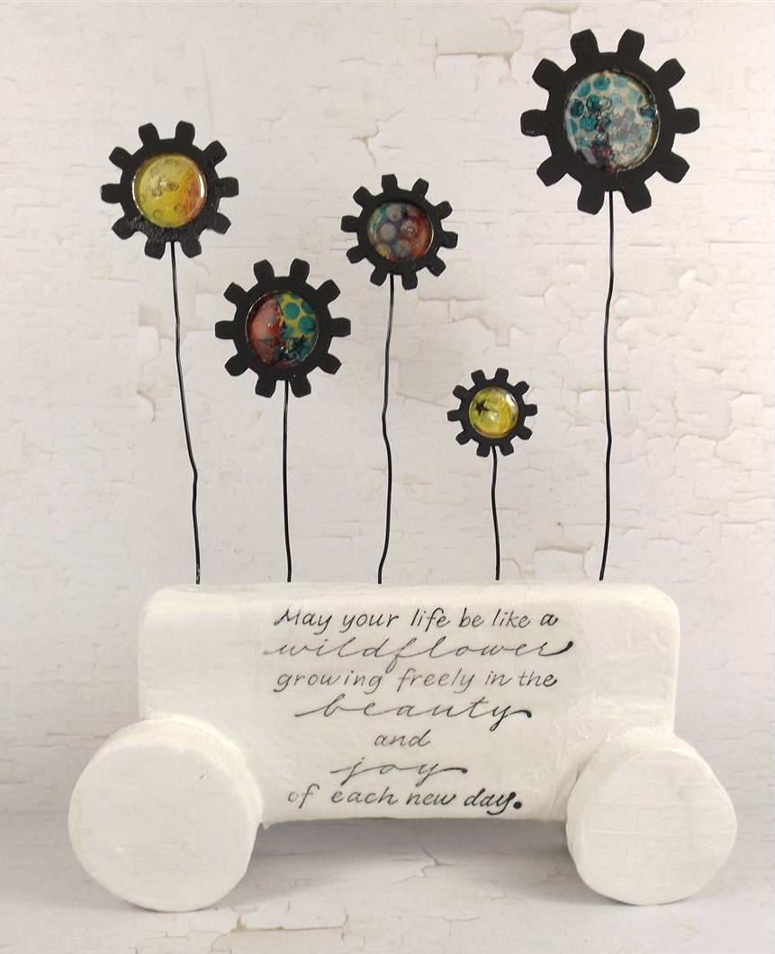 Calico Craft Parts: Cog Flowers! by Trish