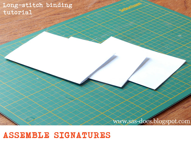 Long-stitch binding tutorial - part 1 | SAS does ...: Long-stitch ...