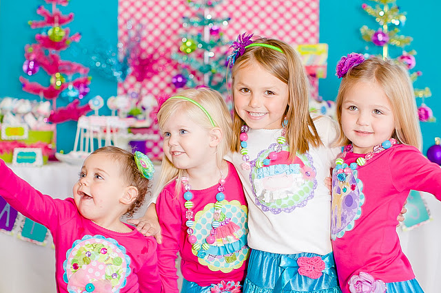 Kara's Party Ideas Merry + Bright Colorful Holiday Children's Christmas ...
