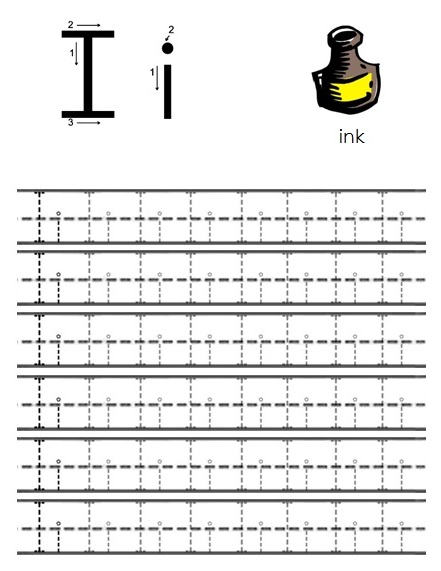 Free Printable Worksheets: The Alphabet - Letter I