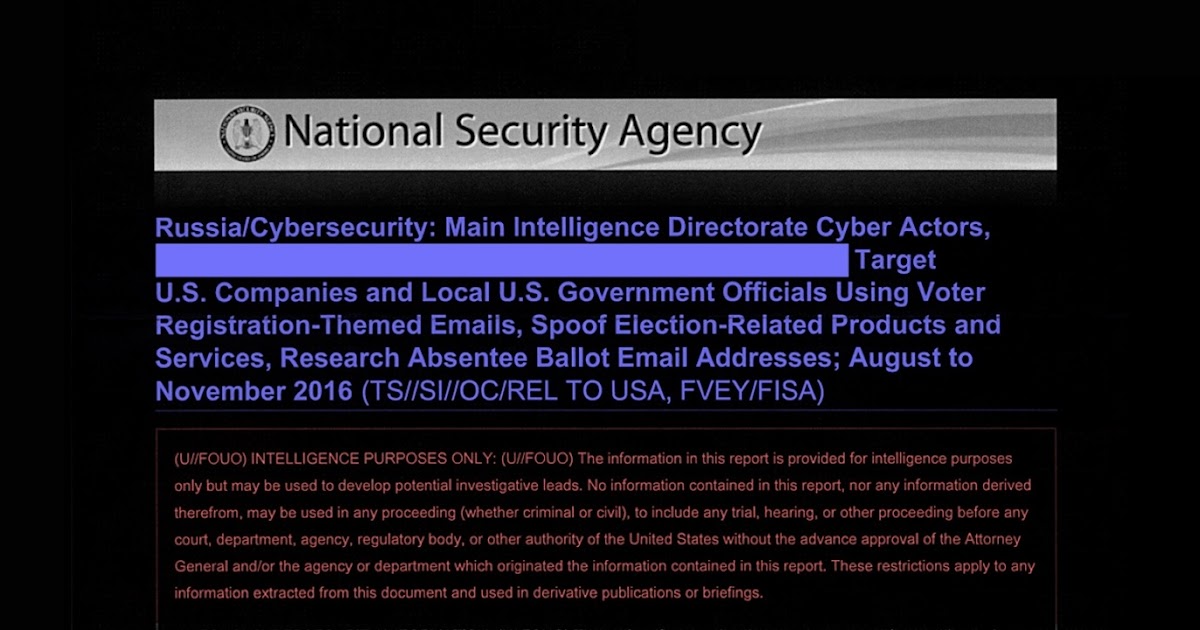 Perspectives: Intercept -- Top-Secret NSA Report Details Russian ...
