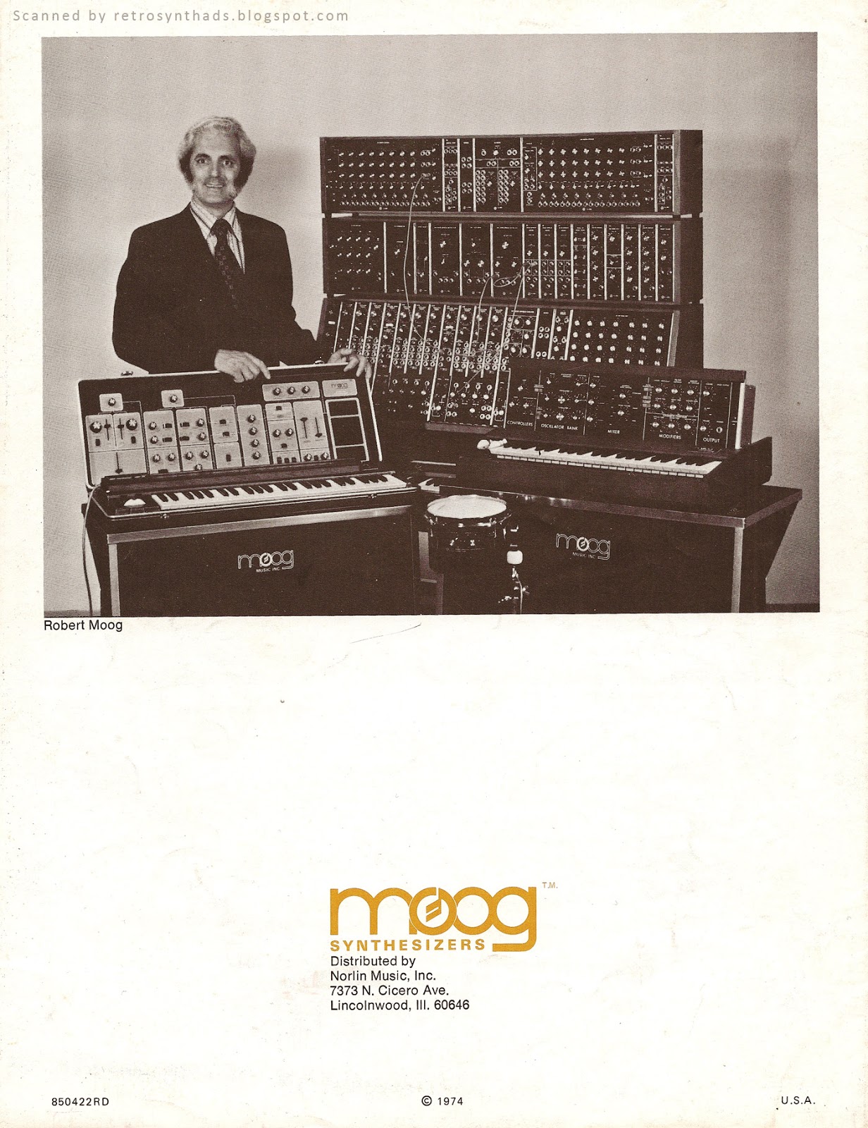 Retro Synth Ads: Moog Synthesizer 35 modular system six-page brochure, 1974